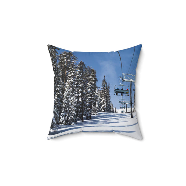 Skier’s Throw Pillow – Cozy Ski-Themed Home Accent. – Best Gifter Ever